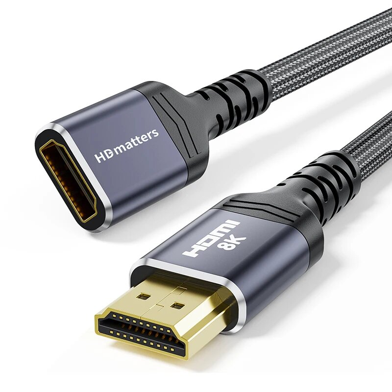 HDmatters HDMI 2.1 кабель 1.8 м Grey, 0.5M