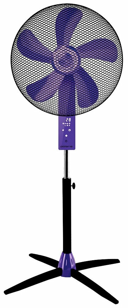 Осевой вентилятор Polaris PSF 40RC, напольный, пластик, 3 скорости, таймер, черный