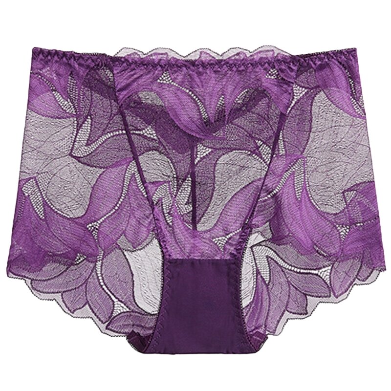 Однотонные Узкие Трусики Комфортные Прозрачные Мягкие для Женщин Девочек, новый фиолетовый - L