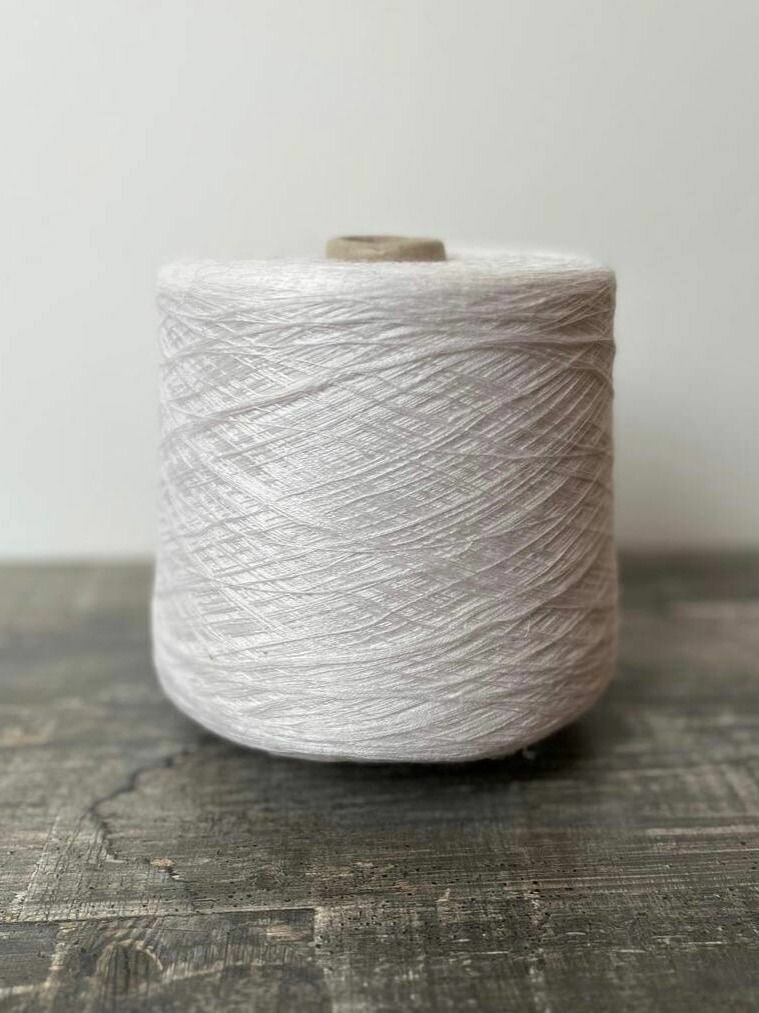 Пряжа Zegna Baruffa Mazatlan шелк лен Белоснежный 165грамм