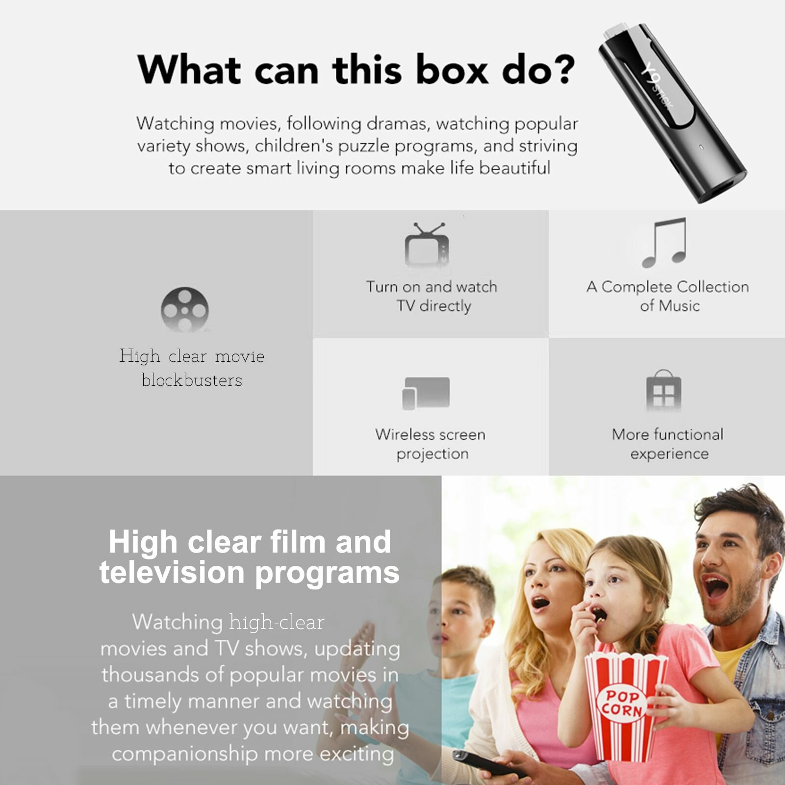 ТВ-стик M98-Y9 2+16 ГБ, Android, для Smart TV