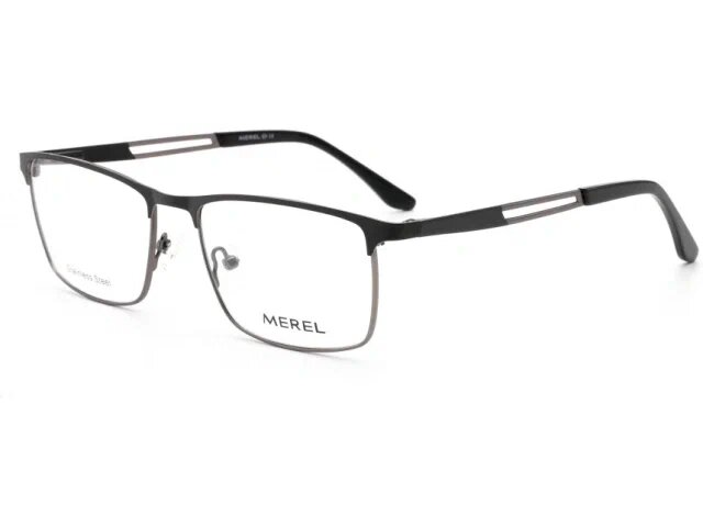 Оправа Merel 1048 01, прямоугольная, мужская, с флексами, футляр, салфетка