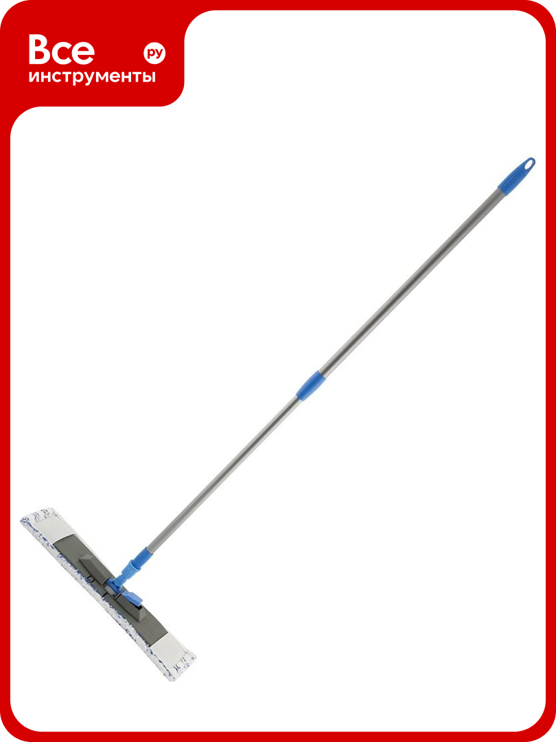 Швабра для пола Рыжий кот BRILLIANCE с насадкой из микрофибры, с абразивом, телескопической рукояткой 007959