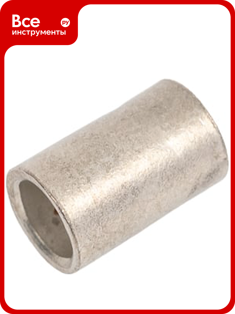 Гильза медная луженая под опрессовку Промрукав (ГМЛ-П) 10 (100 шт/уп) PR08.29325, параллельного соединения