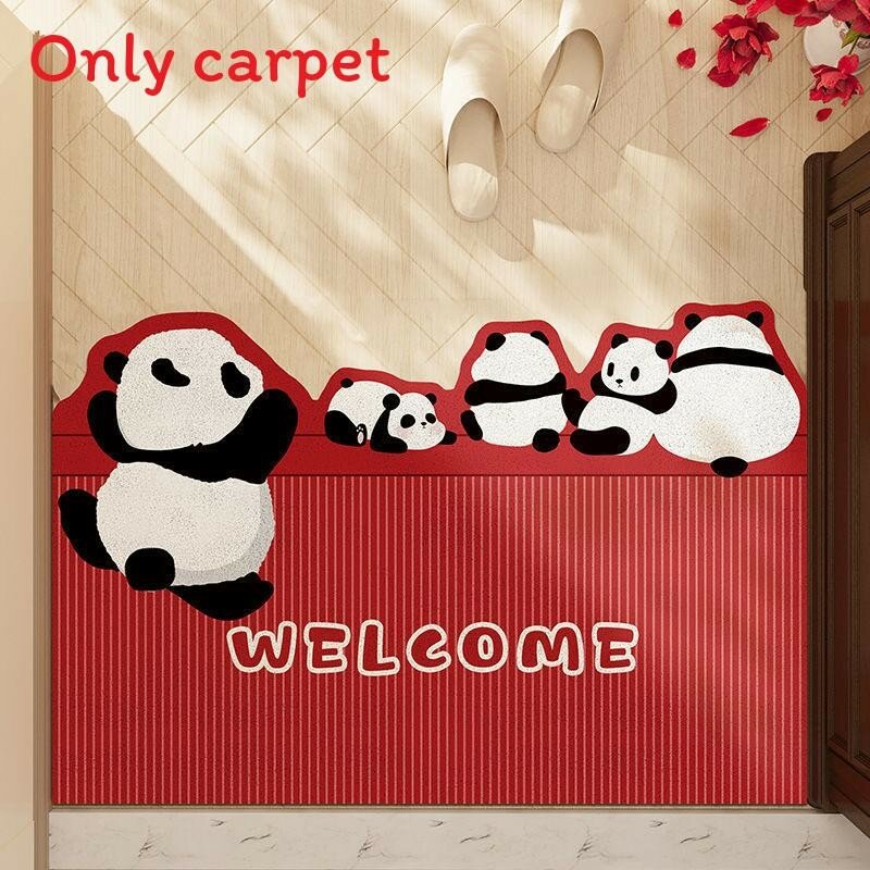 Dekorativnaya doormat panda s vodonepronitsaemym pvc materialom dlya spalni i kuhni panda d-40x60cm