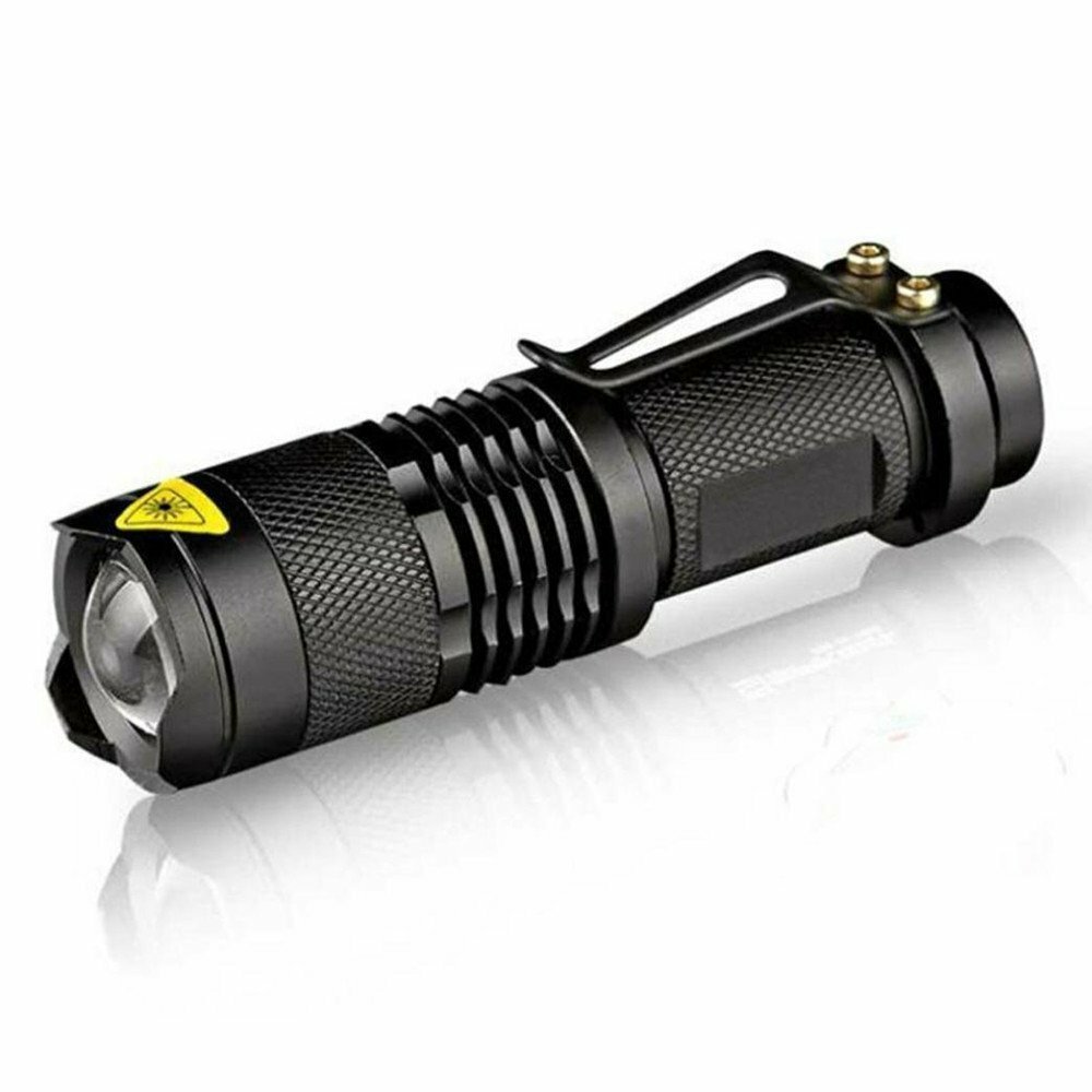 Фонарик SK68, бликующий, LED, zoom, mini, flashlight, алюминиевый сплав, цвет фиолетовый