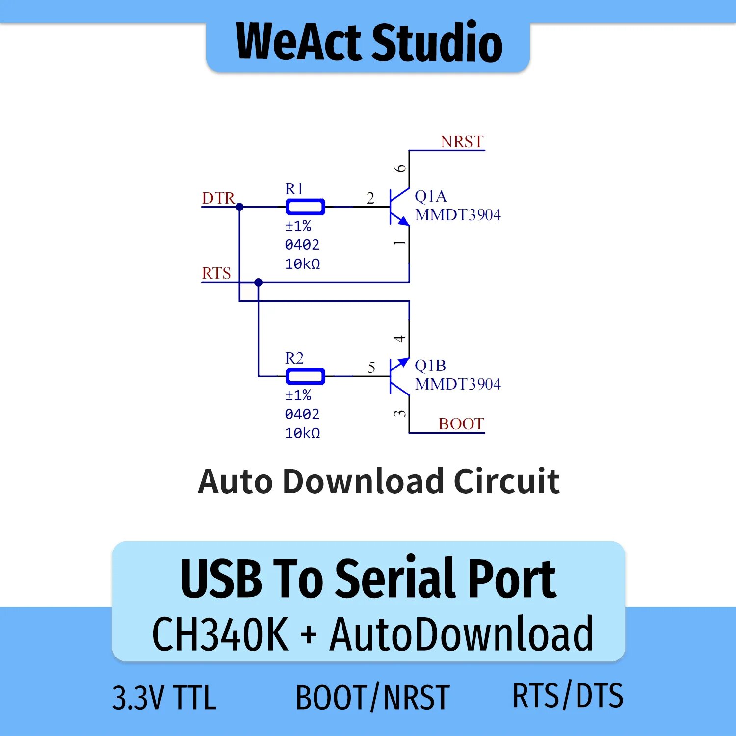 CH340K UART Модуль WeAct Studio, 5PCS — фото 1
