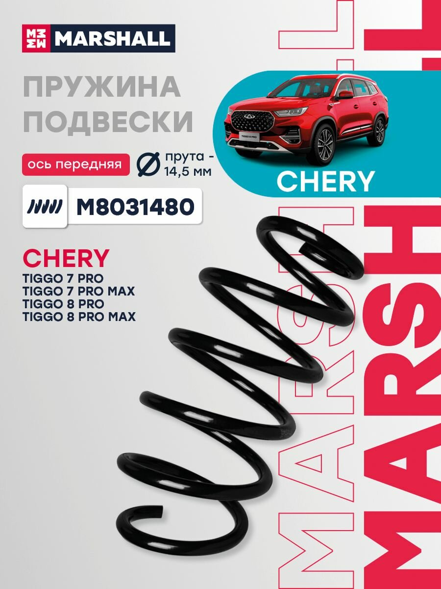 Пружина подвески передняя Chery Tiggo 7 PRO, PRO MAX, 8 MAX 202001096AA