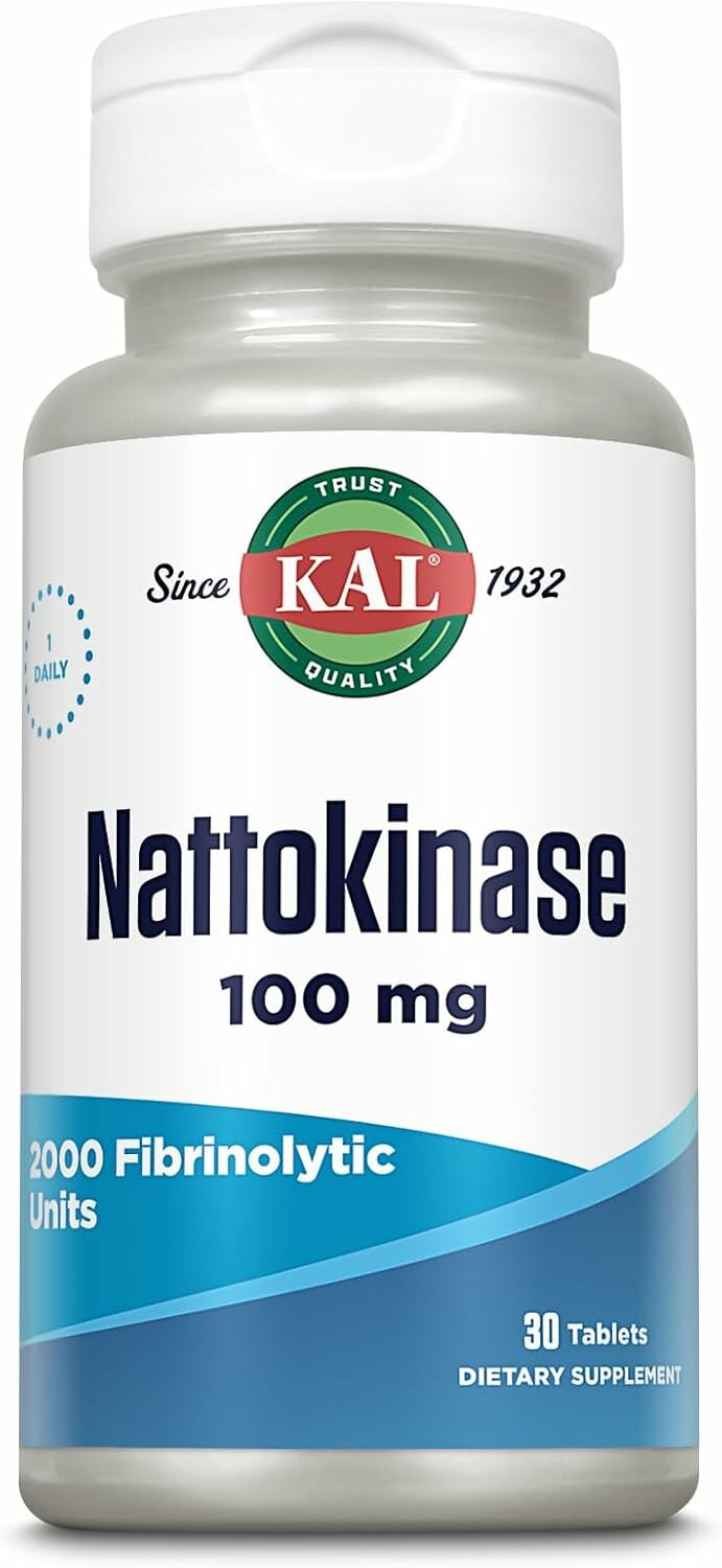 Препарат KAL Nattokinase, 100мг, антиоксиданты, повышение работоспособности