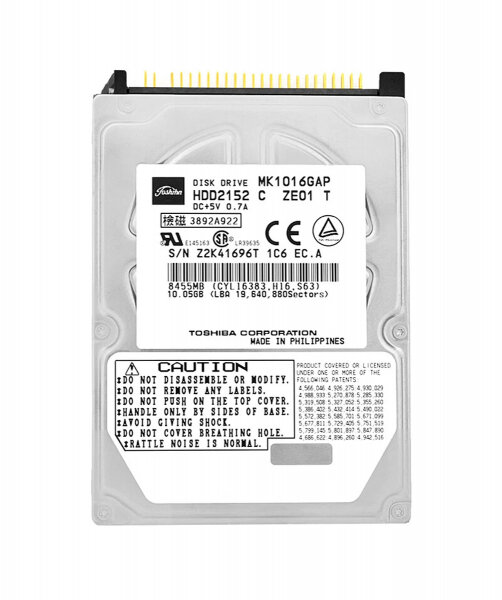 Жесткий диск Toshiba MK1016GAP 10Gb 4200 IDE 2,5" HDD