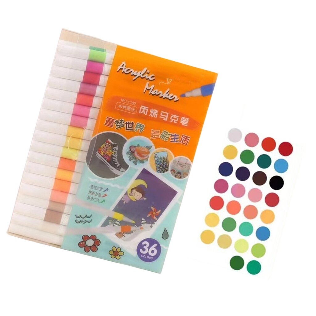 36/48/60 цветов Акриловые Фломастеры Акриловая ручка Граффити Фломастер Художественные принадлежности