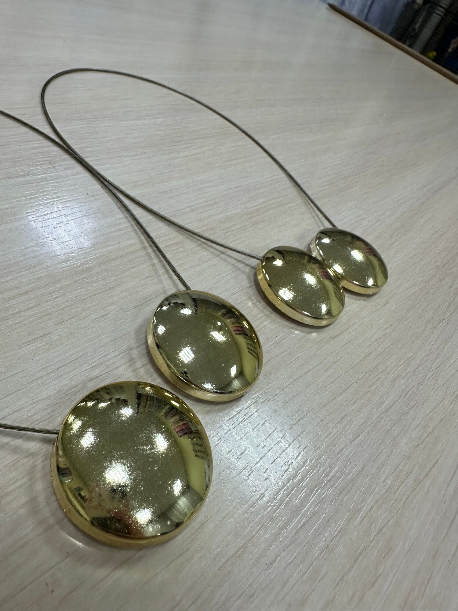 Подхват магнитный для штор круг золото, 1 шт