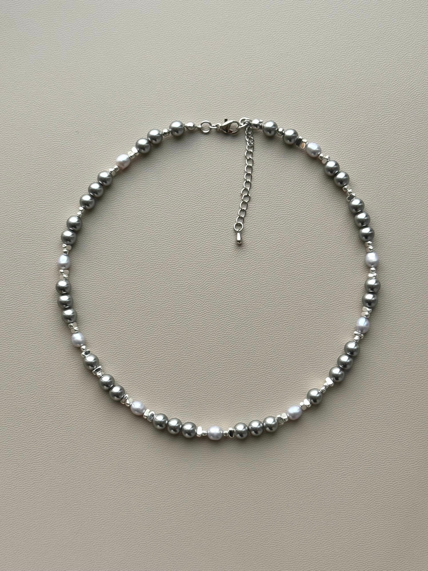 Колье, жемчуг культивированный, жемчуг имитация