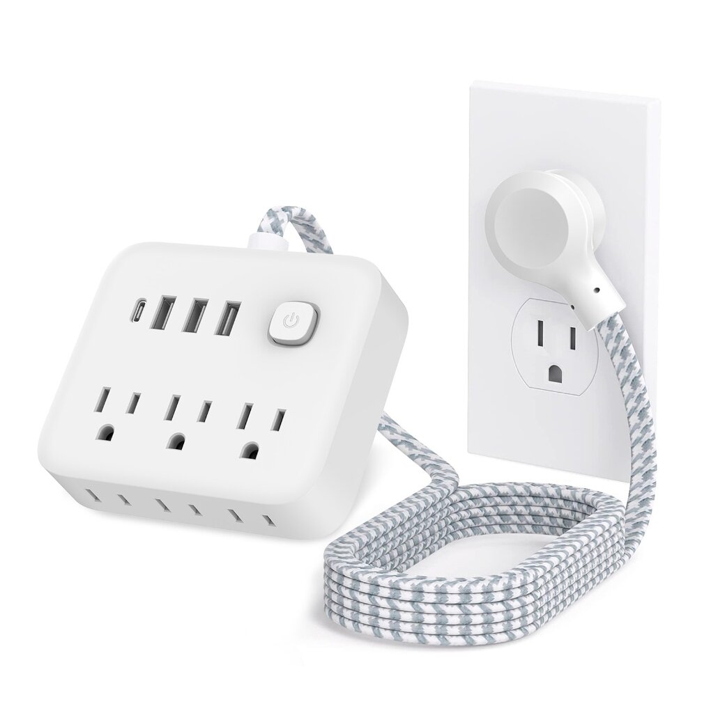 3 розетки с USB Type-C, гибкий кабель для дома и офиса