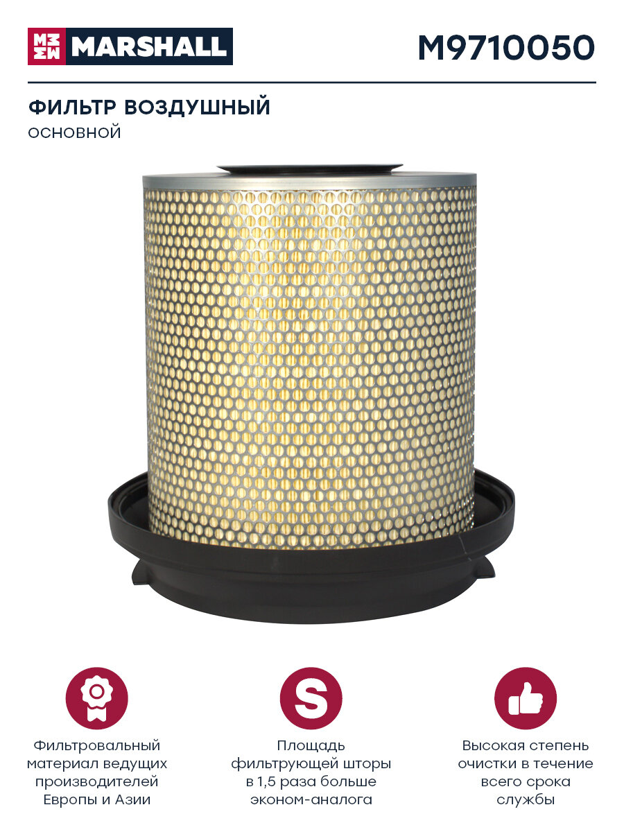 Фильтр воздушный MERCEDES Atego/Axor, основной, с крышкой корпуса