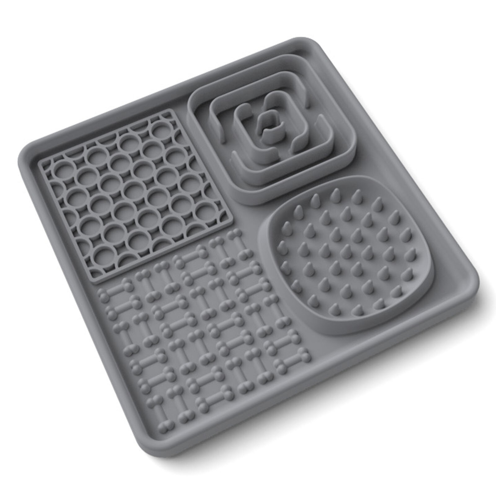 Силиконовый коврик для вылизывания домашних животных на присосках, универсальный, для медленного кормления собак, снятия тревоги и расслабления, подходит для дома, помещения и улицы.