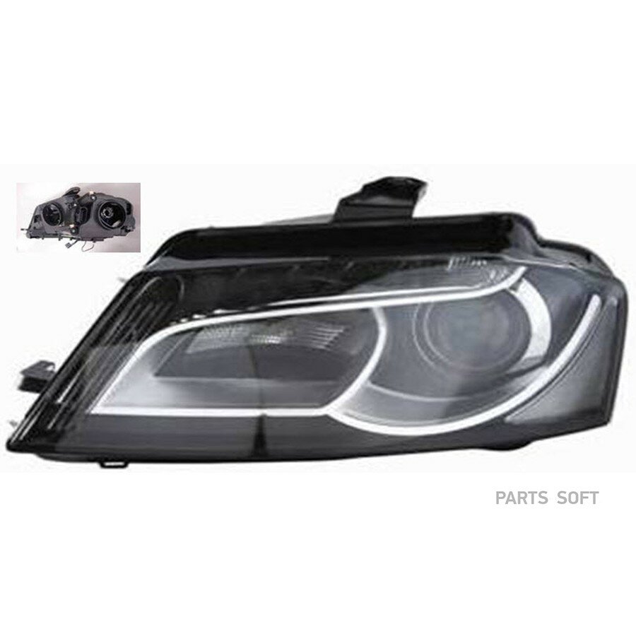Фара лев AUDI A3 / A3 SPORT BACK (8P) - 05/08-07/12 от официального дистрибьютора, DEPO, артикул 4461129LMLEHM2