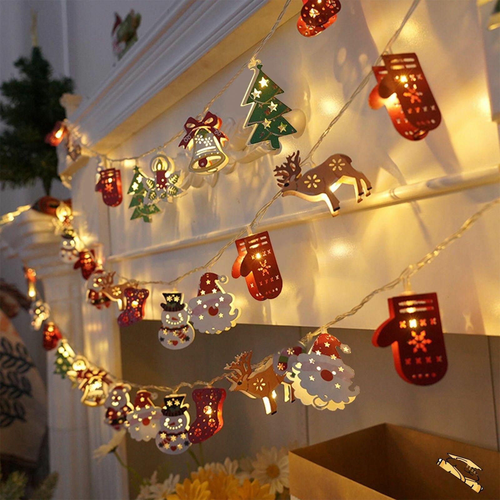 Декоративные струнные светильники, 1,5 м, 10 ламп, подходят для нескольких сцен, просты в установке