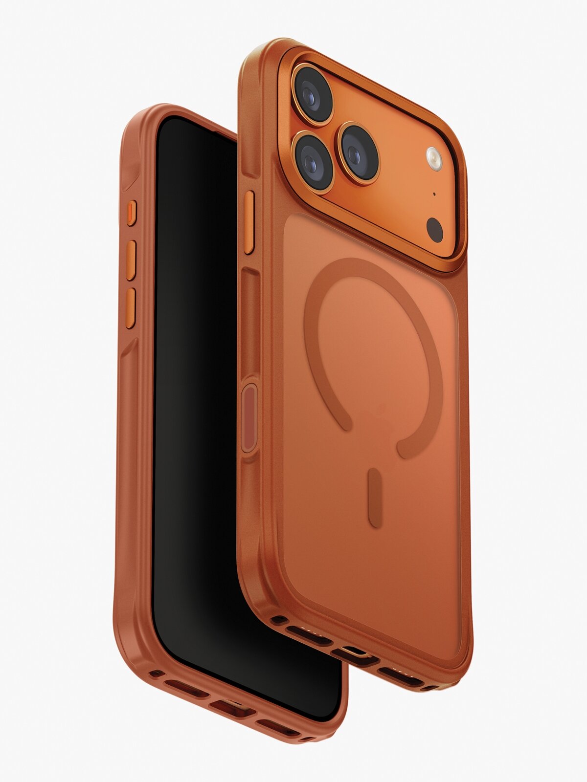 Uniq чехол с MagSafe для iPhone 17 Pro Max, Veren с усиленной защитой, Sunset Ember