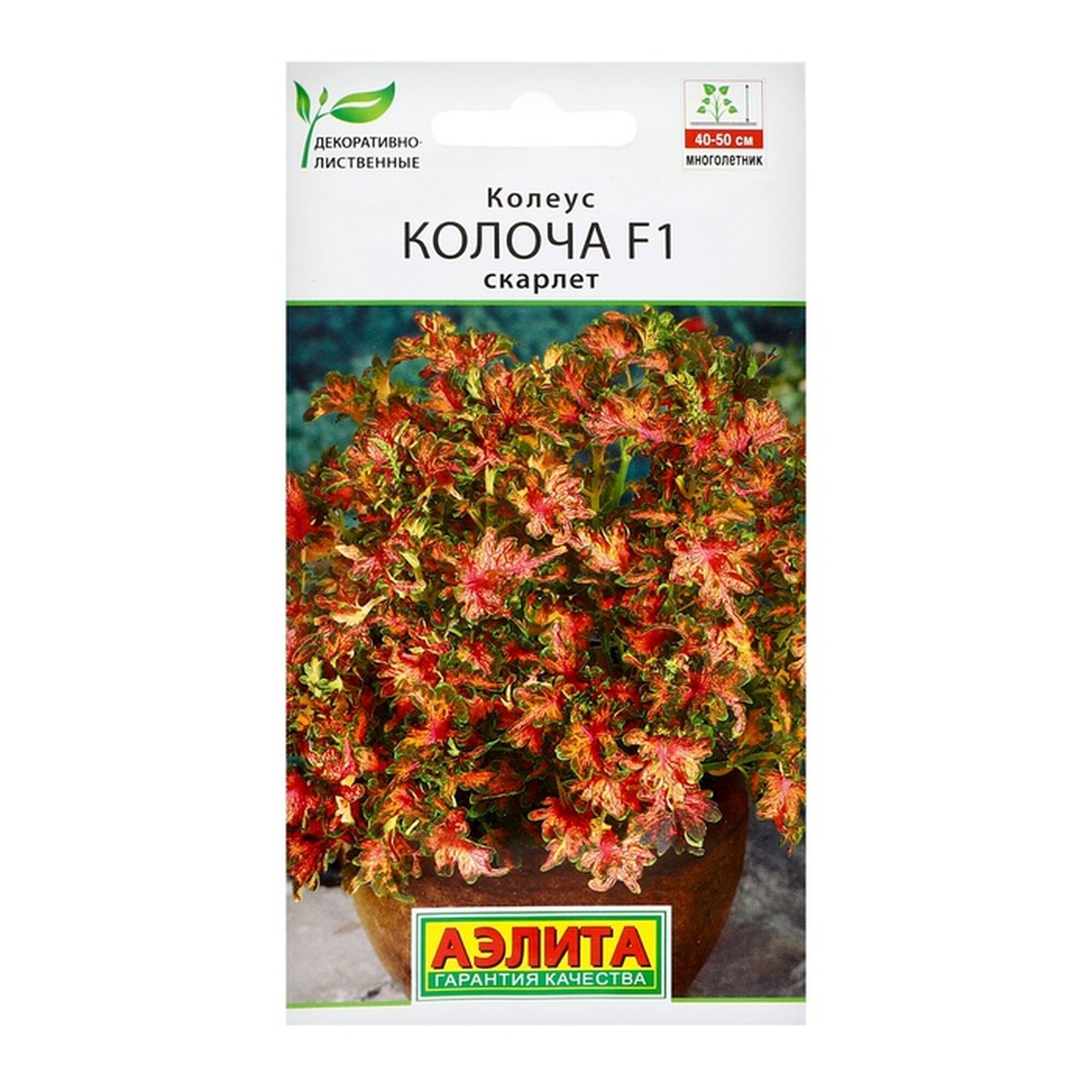Семена Аэлита Агро цветов Колеус "Колоча" F1 скарлет, ц/п, 5 шт