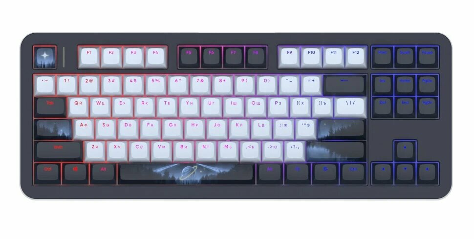 Клавиатура проводная Red Square Alumix TKL Classic Serenity, черный, белый RSQ-20053