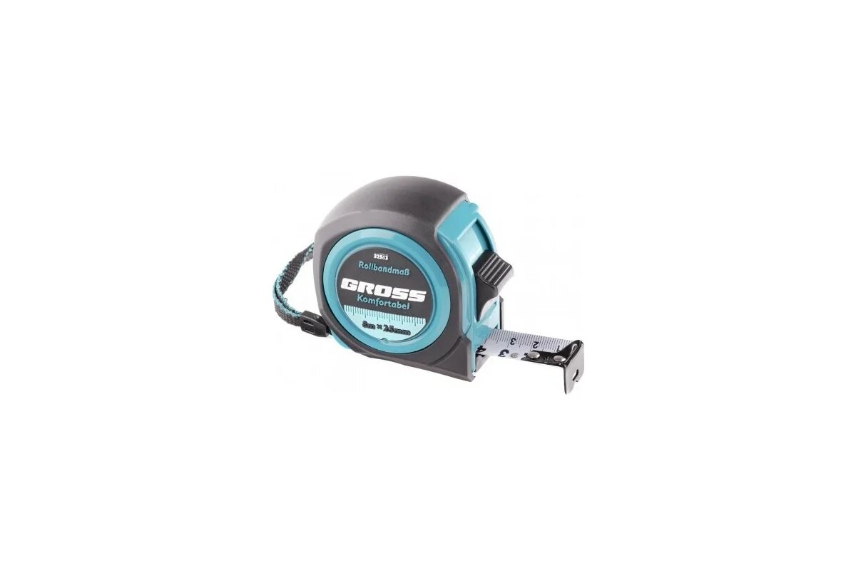 Рулетка Komfortabel, 8 м х 25 мм, обрезиненный корпус Gross 32563