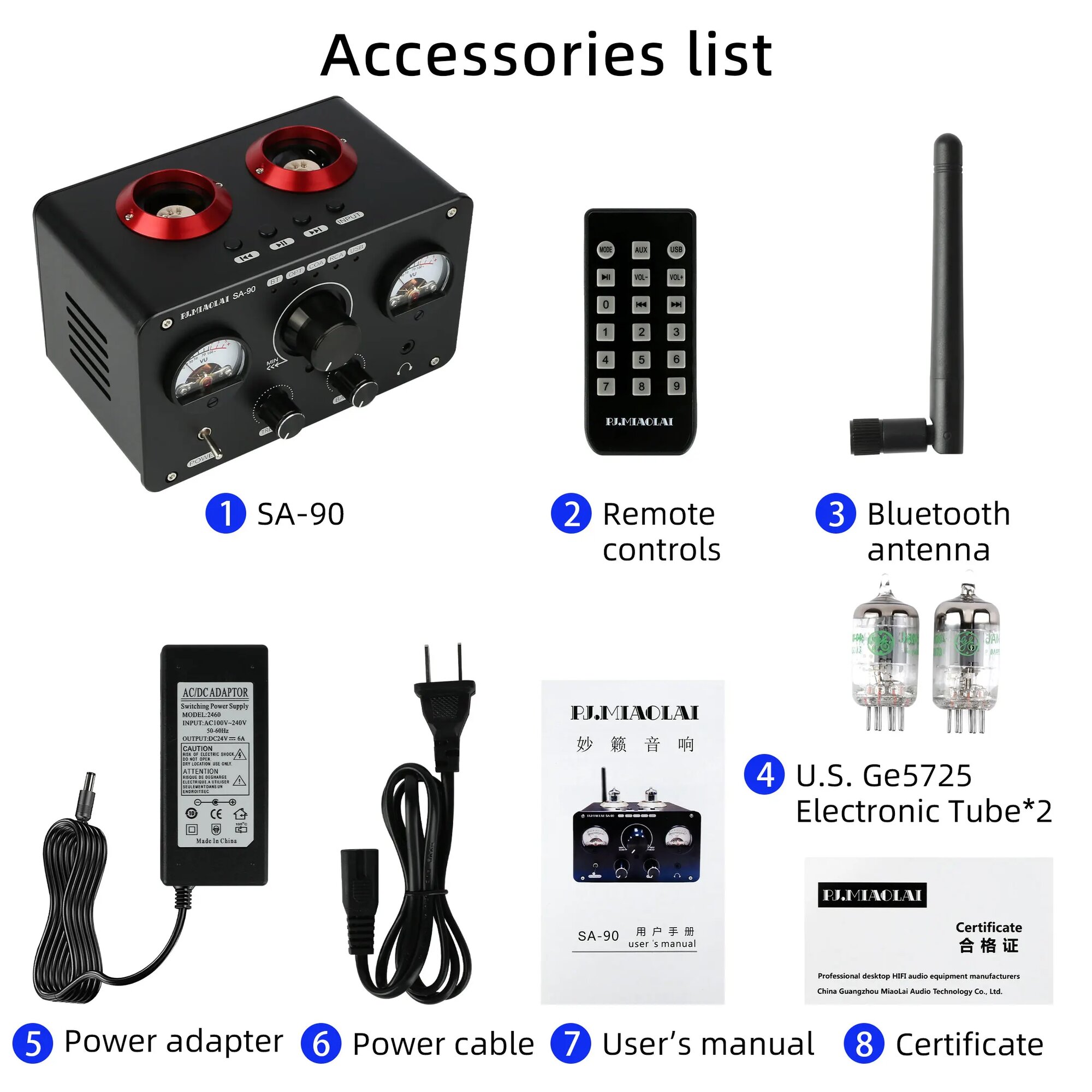 SA90 GE5725 ламповый усилитель мощности HIFI 80 Вт двойной измеритель уровня громкости усилитель мощности усилитель для наушников Bluetooth USB OPT коаксиальный вход RCA
