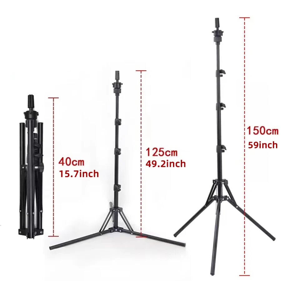 Стенд для света/париков 150cm, черный