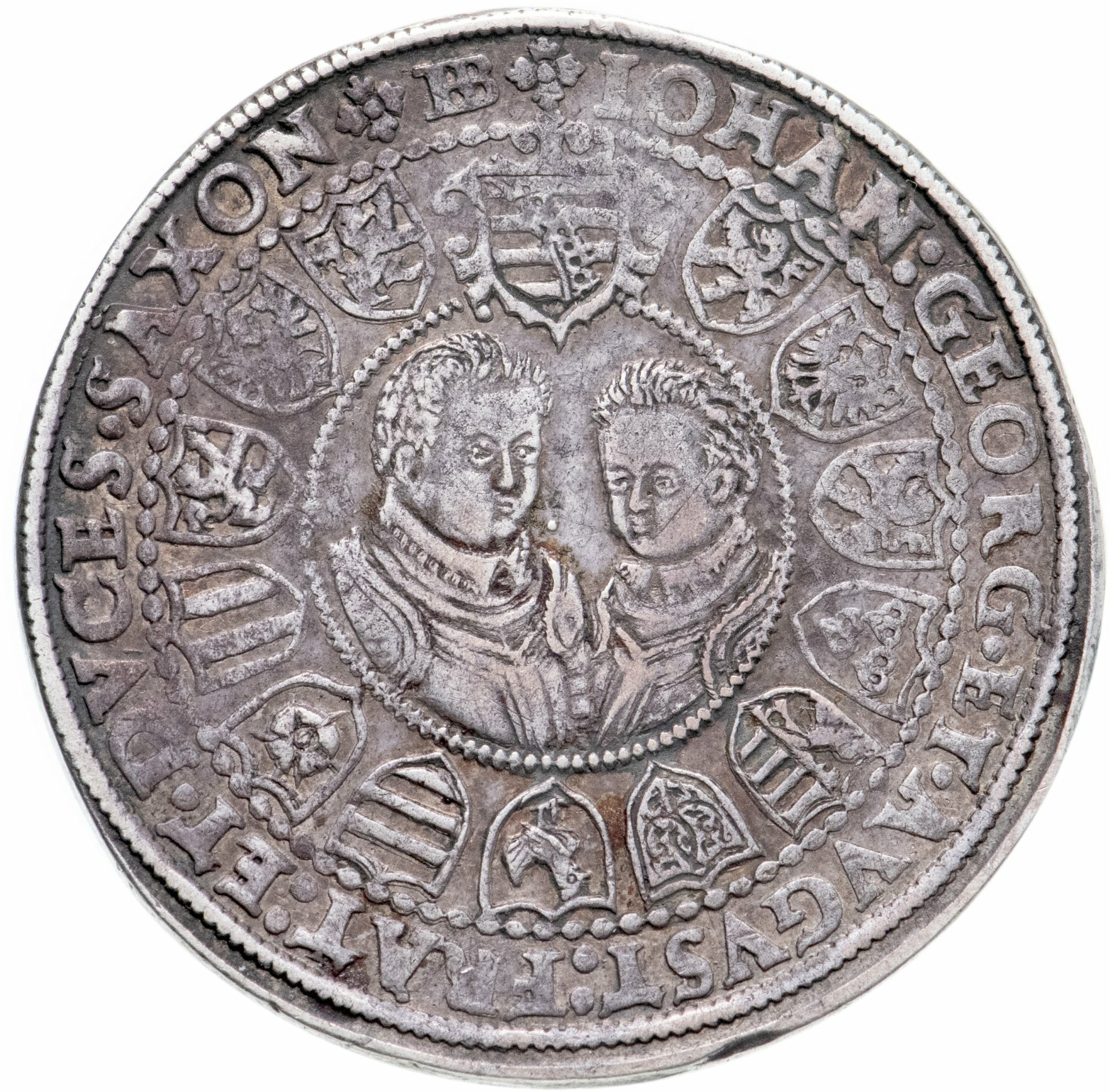 Германия Саксония талер 1604 Кристиан II, Ян Георг и Август, Серебро