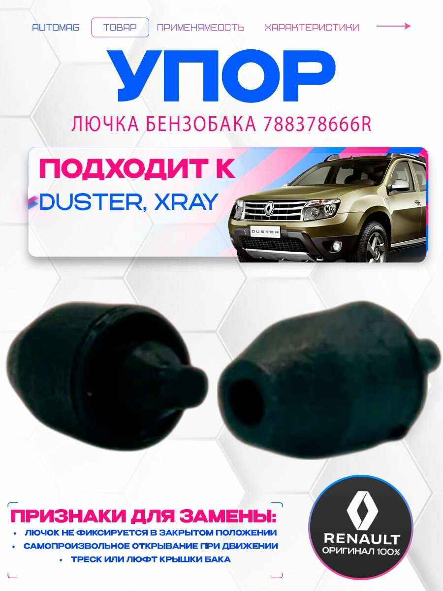 Упор лючка бензобака для Renault Duster/LADA XRAY, арт. 788378666R