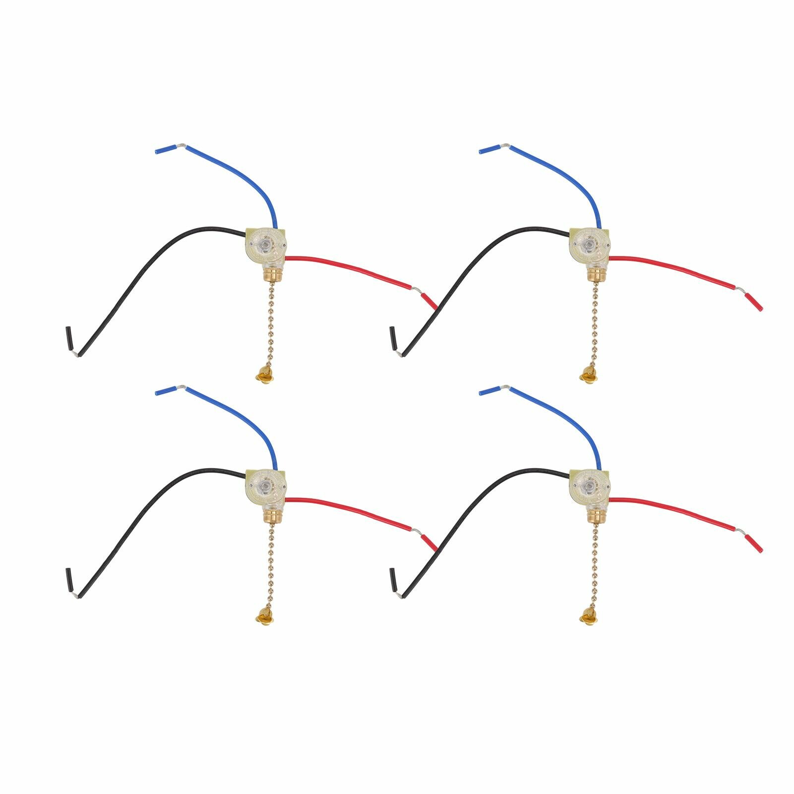 Цепной выключатель для вентилятора, золотой, с цветочным декором, 4 шт