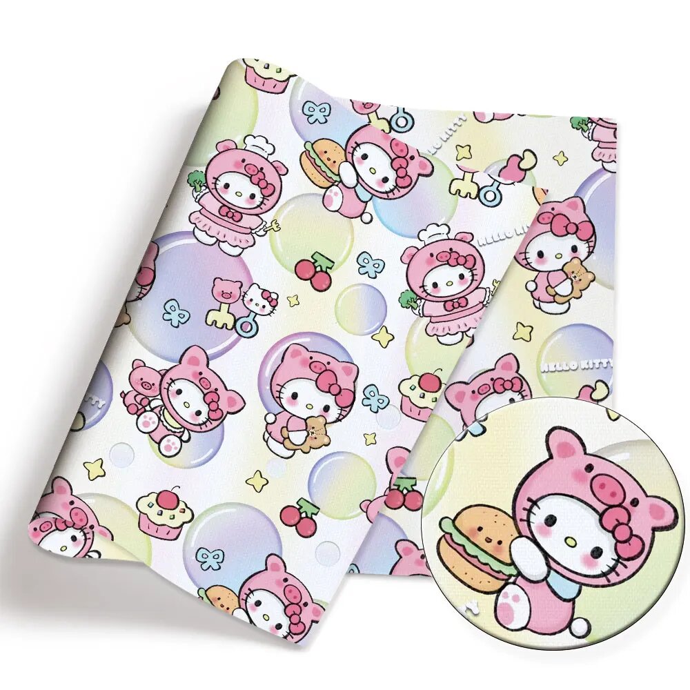 Hello Kitty ткань для шитья полиэстер хлопок Розовый, Polyester cotton, 98286