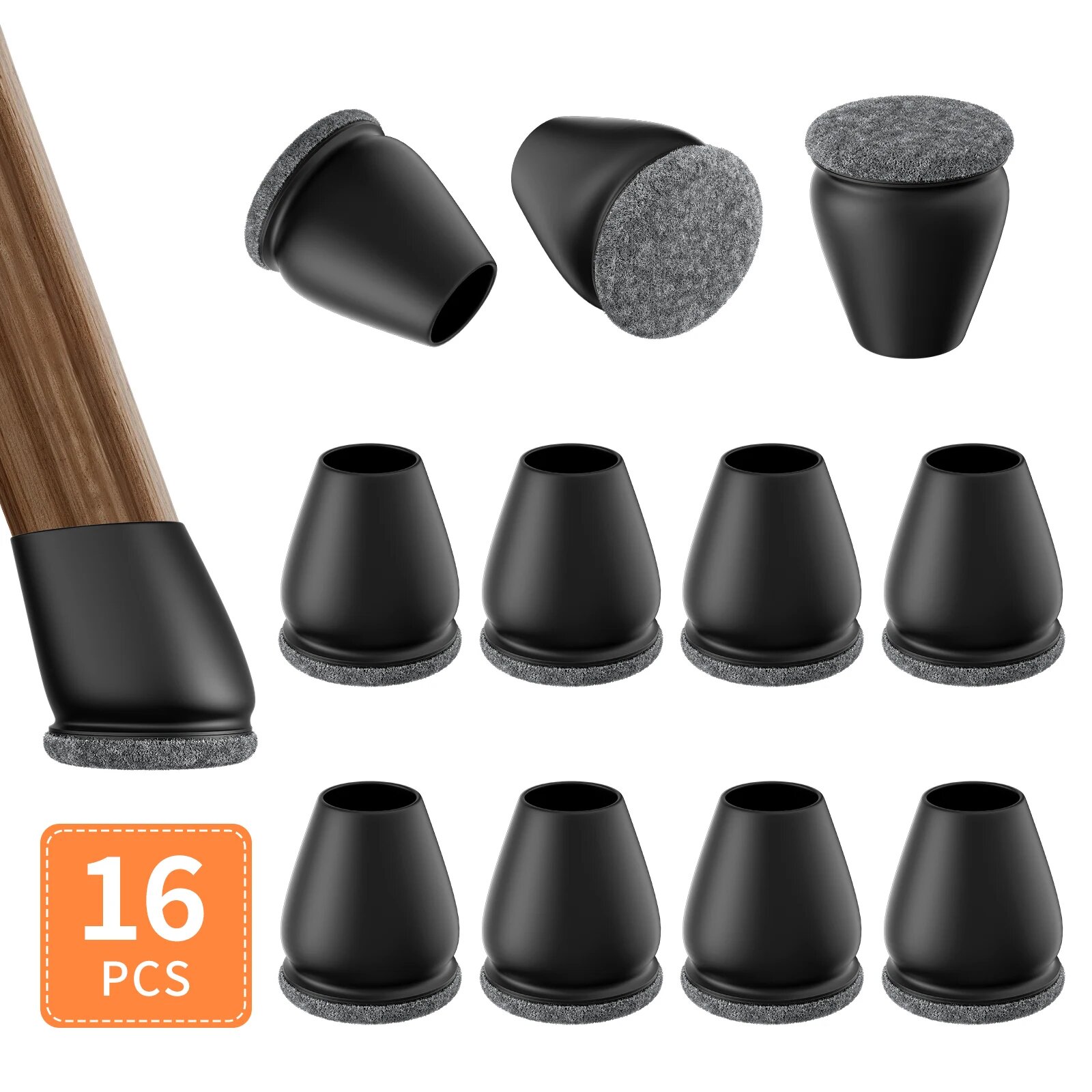 16 шт, защитные накладки на пол для ножек стула для паркетных полов, силиконовый Diameter 15-20mm