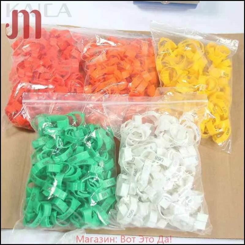 Меточные кольца для птиц, родовое кольцо на лапку для кур, 100шт