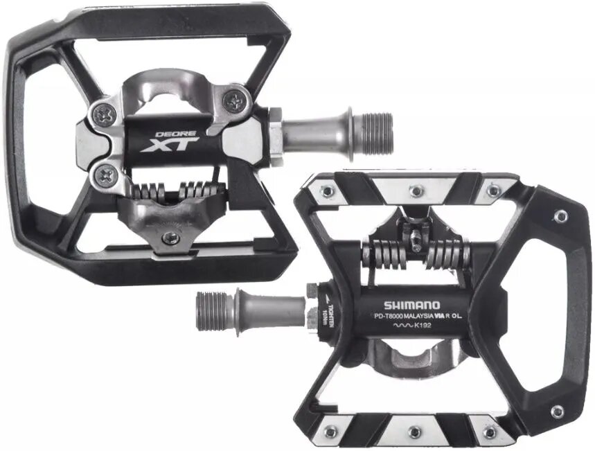 Педали контактные Shimano Deore XT PD-T8000, SPD и Платформа, Черный