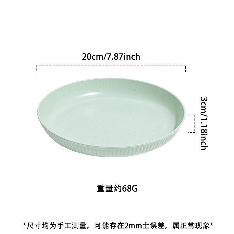 Тарелка из пшеничной соломы Amazon TK, тарелка для отеля, тарелка для фруктов, домашняя тарелка для салата в скандинавском стиле, пластиковая тарелка из PP