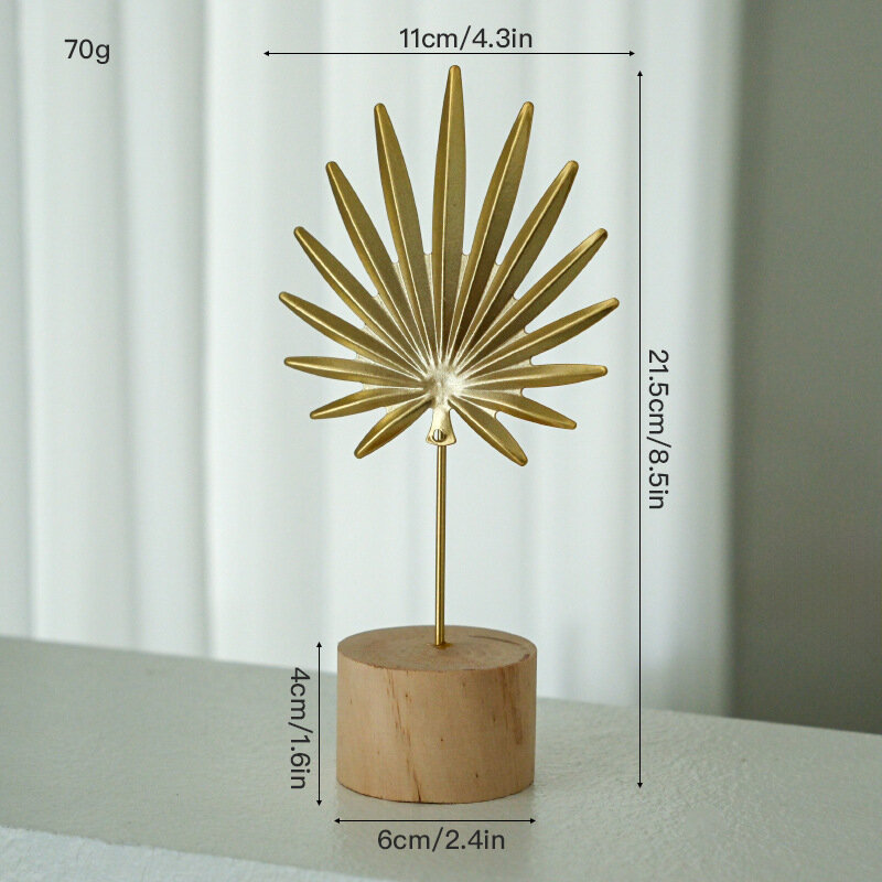 Скандинавский стиль, легкая роскошь, металлические изделия, креативные украшения для дома, гостиной, входа, винный шкаф, железное искусство, украшения в виде листьев гинкго
