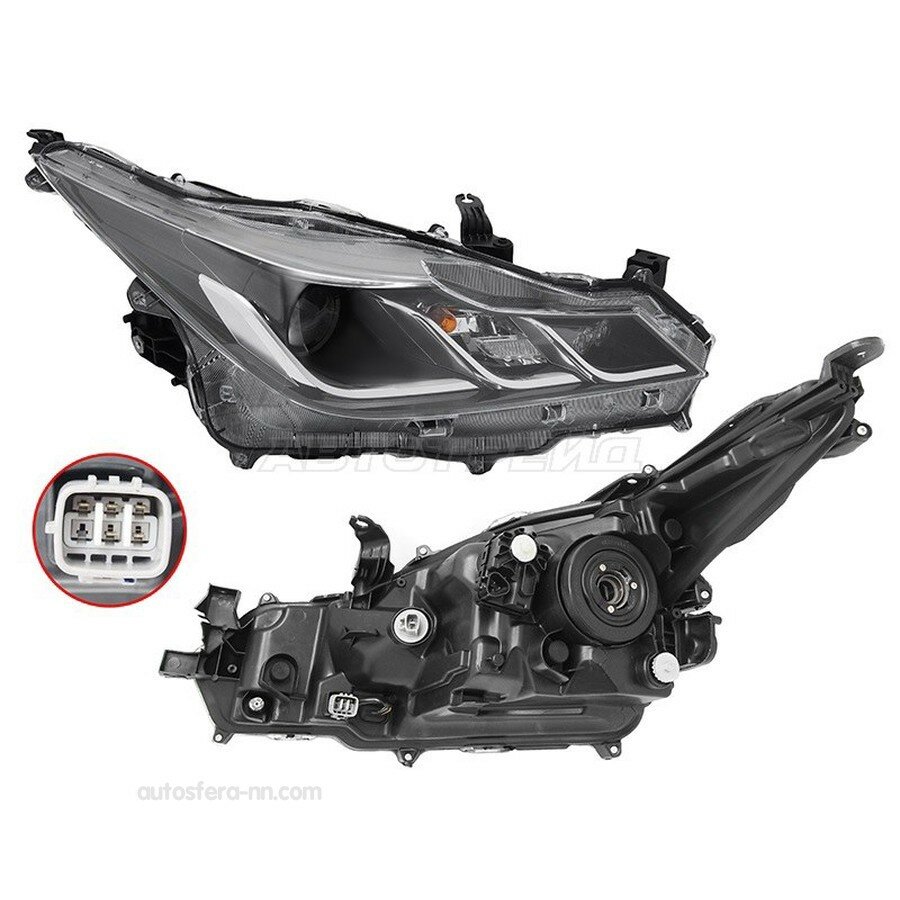 SAT ST21211Y2R Фара Toyota Corolla (E210) 18-22 (Справа/ Галоген/ С электрокорректором)