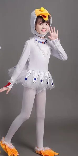 Костюм лягушки для девочки полиэстер Белый, М, A