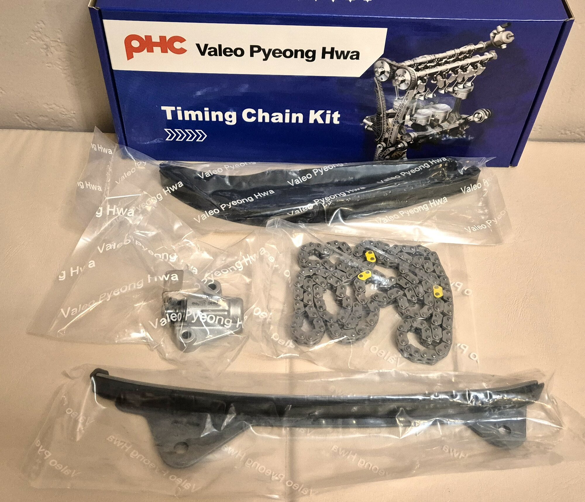 Комплект цепи ГРМ для Hyundai, KIA, для двигателя G4NA, 2.0, 24300-2Е010 (Узкая цепь)