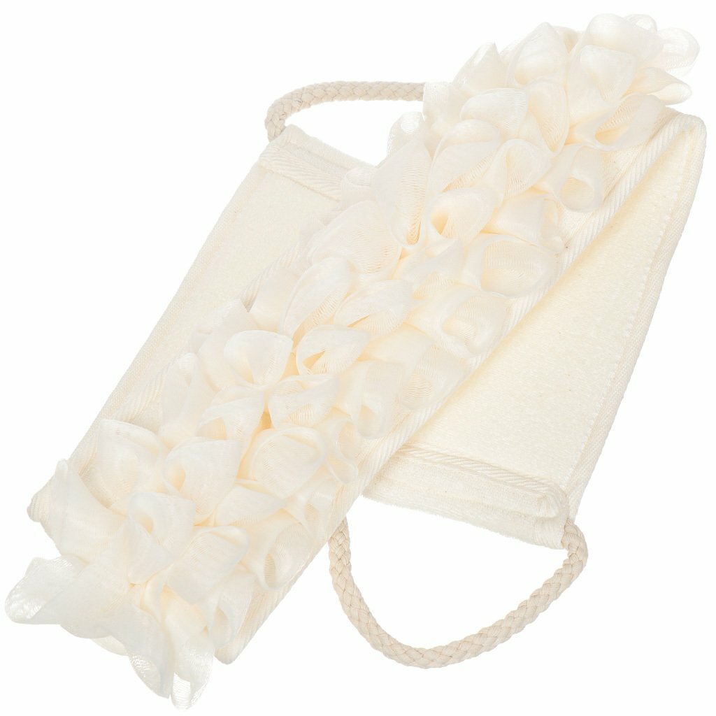 Мочалка банная лента 70х9 см кружево Y3-554 для душа и сауны, эффективное очищение и массаж тела