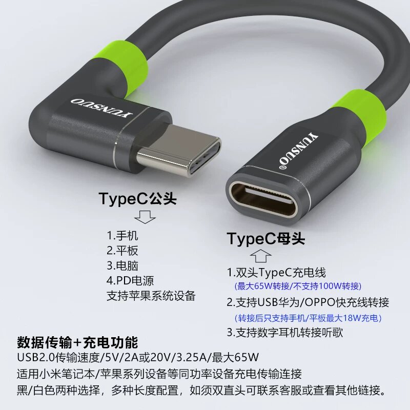 Адаптер USB-C (женский) на USB-C (мужской) для быстрой зарядки PD, совместимый с старыми моделями Apple и новым Apple