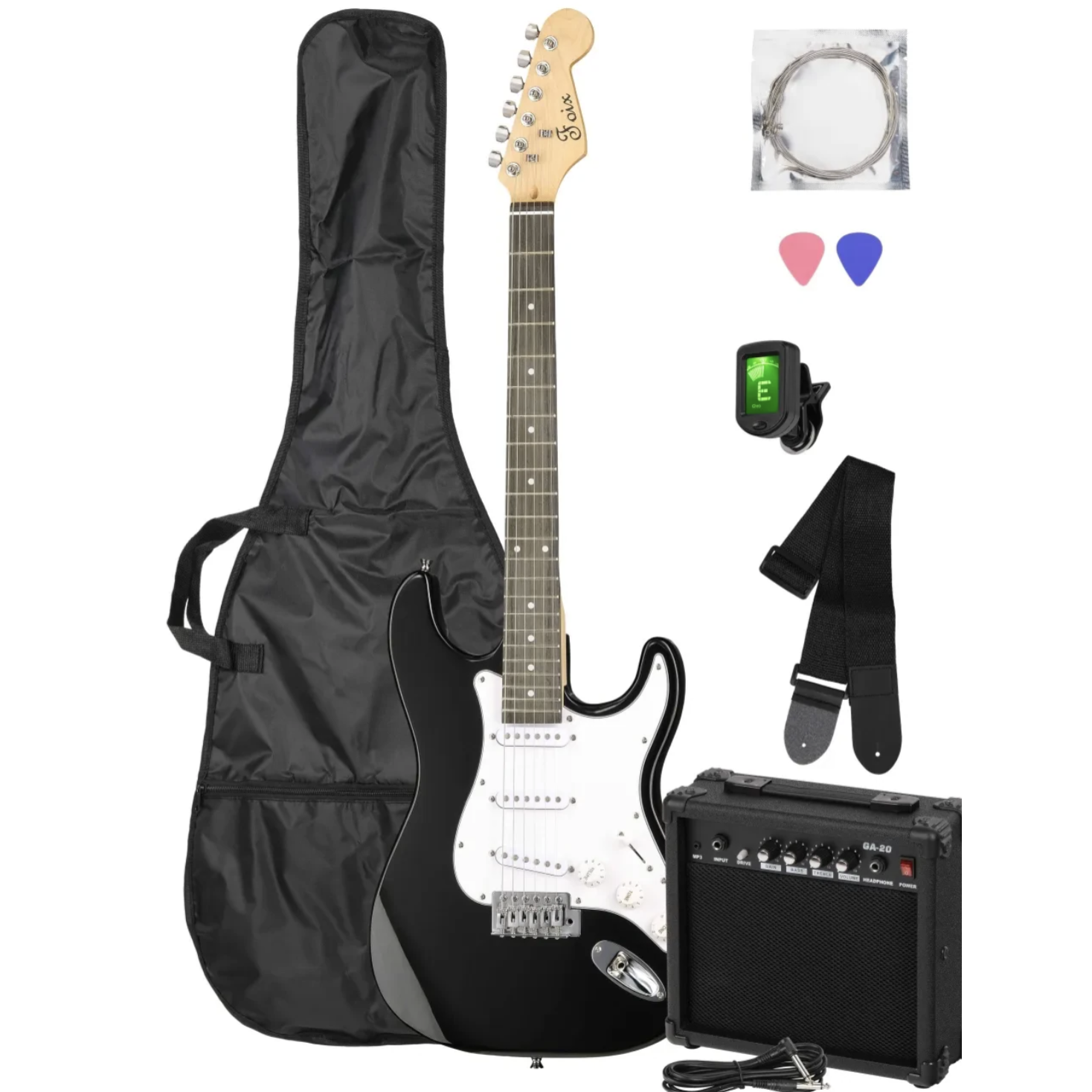 Гитарный комплект Stratocaster Foix FGP/FGP-STK-BK