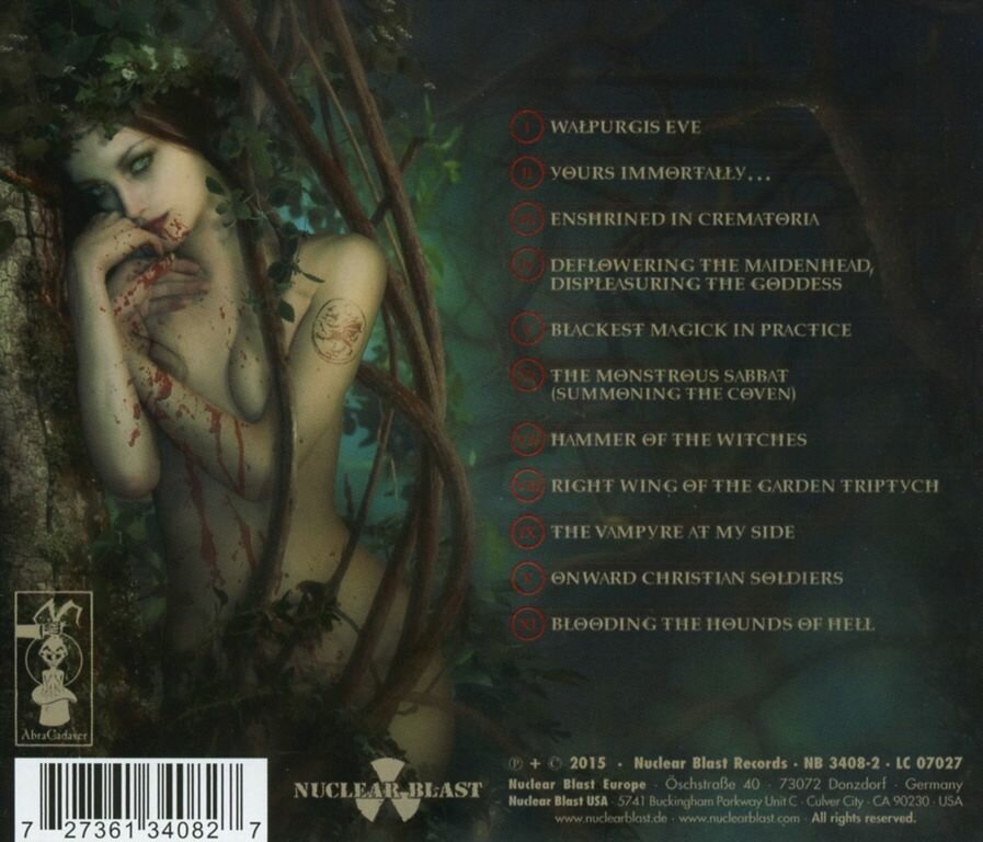 Фирменное издание CRADLE OF FILTH Hammer of the witches CD