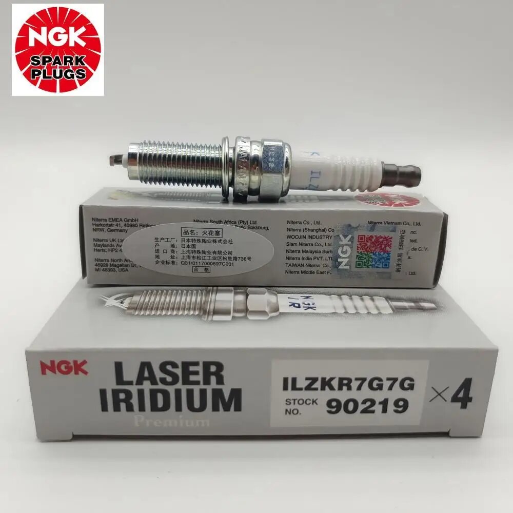 Оригинальная Свеча зажигания NGK ILZKR7G7G 90219 Иридий-Платина для Jeep Wrangler Grand Comman PHEV Cherokee AlfaRomeo Giulia 2,0 T, 4 шт.