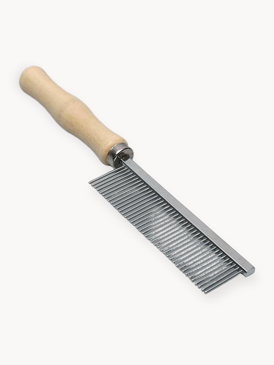 Расчёска Пижон Wood с деревянной ручкой, 17,5 х 3 см, металл