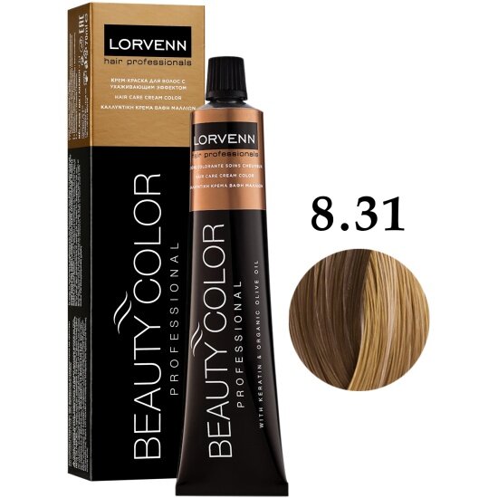 Краска для волос Lorvenn Beauty Color Professional, тон 8.31