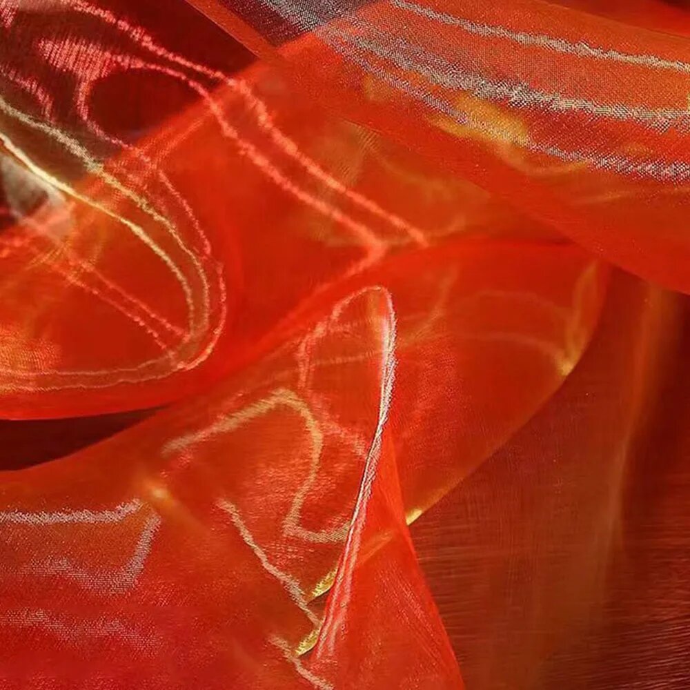 100x150 см шифоновая органза с эффектом омбре, двухцветная прозрачная ткань с градиентом для свадебных платьев от кутюр, роск.