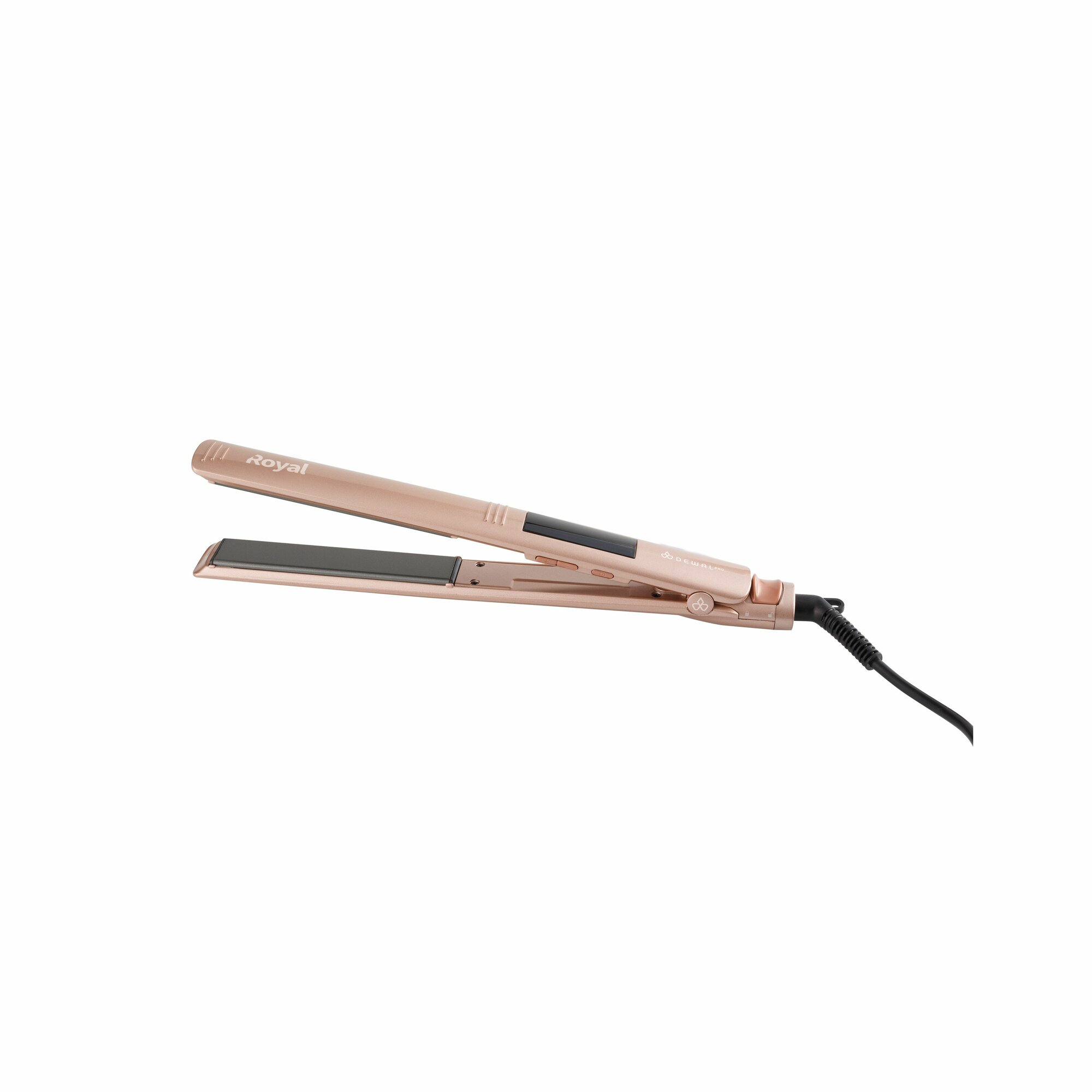 Щипцы-Выпрямитель для волос профессиональные DEWAL Pro ROYAL, титаново-турмалиновое покрытие полотен, розовые
