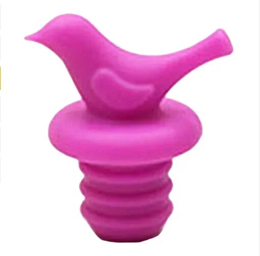 Силиконовые пробки для вина ASHAIE с птицами Красный